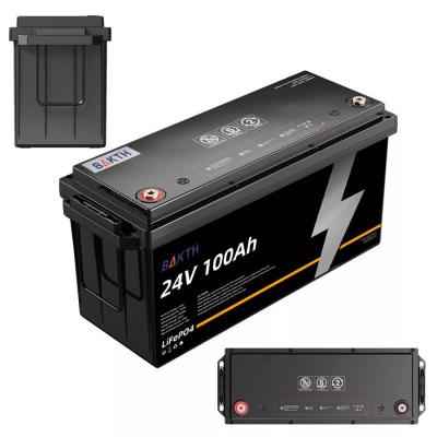 China 24V 100Ah Lithium Ion Battery Pack 2560Wh With Waterproof Case for sale