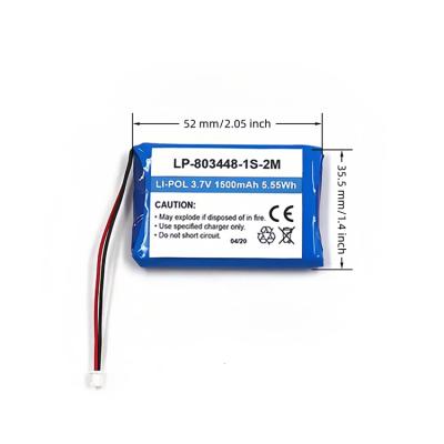 Cina Pacco batteria LiPo 3.7V 1500mAh con PCM LP-803448-1S-2M in vendita