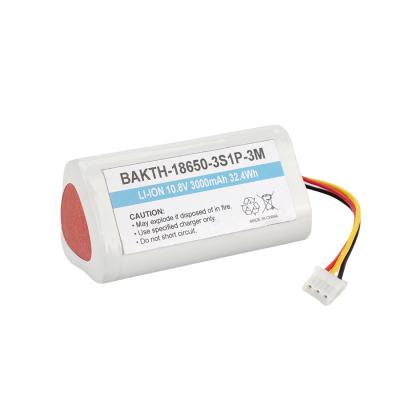 China Long-lasting Performance 3S1P 18650 Lithium Battery Pack 10.8V 3000mAh for sale