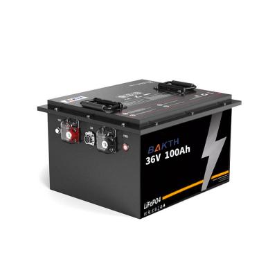 China High quality Golf Cart Lithium LiFePO4 Battery 36V 100Ah With BMS for sale