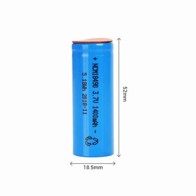 China Wide-Temp -40~60℃ 3.6V 1600mAh NCM18490 Li-ion Battery Cell for Industrial Sensors for sale