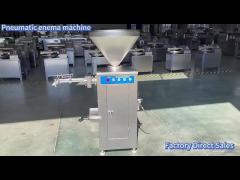 Pneumatic Sausage Filling Machine With Automatic Portioning And Twisting Function