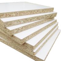 Quality Wholesale Cheap 18mm OSB Flakeboard Melamine Faced Chipboard Wood Door Panel for sale