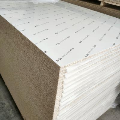 China White Faced Glakeboard 18mm PET High Glossy Particle Board Sheets for Bedroom Bathroom Furniture Door Panels Chipboard for sale