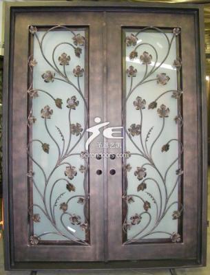 China Square Top Wrought Iron Door SE Iron Doors for sale