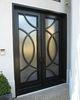 China Hand Forged Wrought Iron Entry Door(Modern Door) for sale