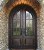 China Round Top Hand Forged Wrought Iron Double Entry Door(Modern Door) for sale