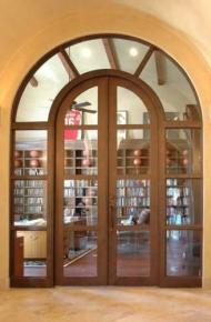 China Wrought Iron Double Entry Door With Transom And Side Lights for sale
