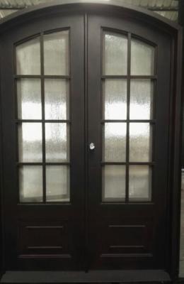 China Arched Top Wrought Iron Door Modern style French Door for sale