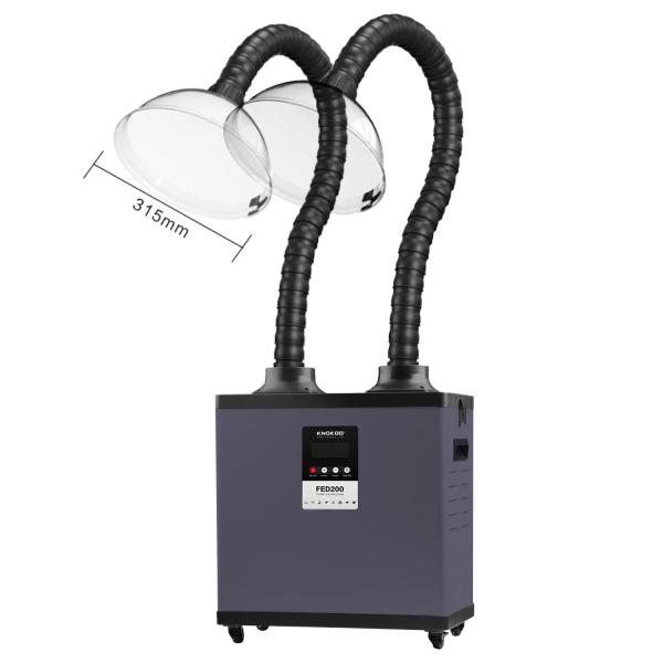 Quality Double Channel DTF Fume Extractor 220W FED200 Black 3D Printing Fume Extractor for sale
