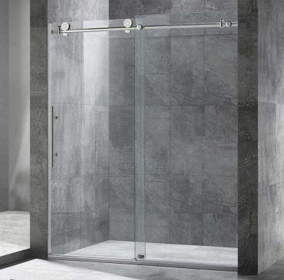 Cina Progettazione di vetro della doccia Frameless piena a 3/8 pollici con i grandi rulli lisci in vendita