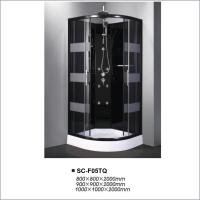 China Multi Function Steam Shower Cabin with Black Aluminum Frame for sale