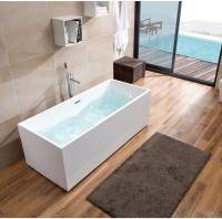 China Indoor Bathroom Acrylic Freestanding Rectangular Bathtub Customized for sale