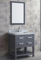 China Customized 36′′ Bathroom Cabinet Floor Mounted Installation Solid Wood Material for sale