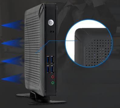 China Plastic Mini Desktop-van de de Hittedissipatie van PCs Intel J1900 Poreuze Kleine het Bureaucomputer Te koop