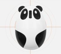 China 1200Dpi Computer Accessories Cartoon Panda Rechargeable Gaming Mouse for sale