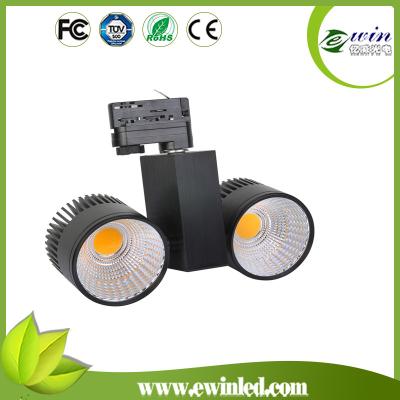 China High Lumen ra>82 or 90 COB Led light track 2X30W with Epistar Chip and white/silver/black/ for sale