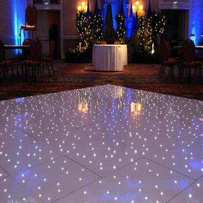 China Disco Dance Floor Party Stage Show Twinkling Dance Floor Star Light LED Dance Floor Waterp for sale