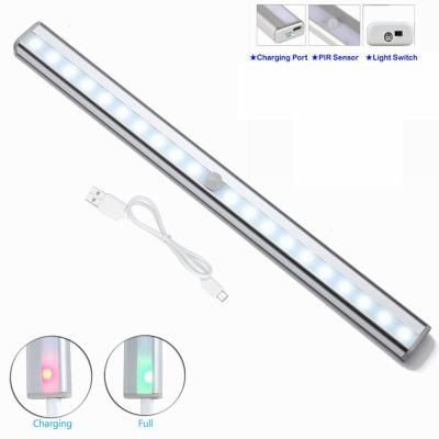 China Factory sale Rechargeable Magnetic Stick on Anywhere 20 LED USB Charging Wireless Motion Sensing Closet Cabinet LED Nigh for sale