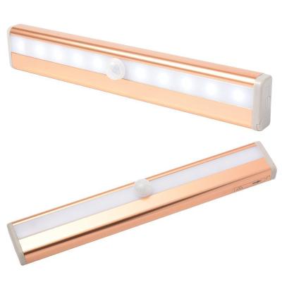 China Ultra Thin Mini Built-in Battery Rechargeable Motion Sensor LED Night Light with 3M Adhesive,Magnetic Strip,Screws for U for sale