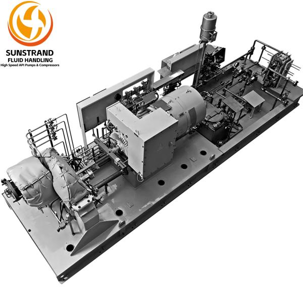 Quality Integrally Geared Multi Stage Process Gas Compressors LF 2X80 Base Mounted Compressor for sale