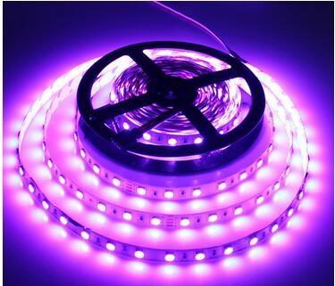 China UL CE Rosh 12 volt LED strips CRI97 purple color SMD5050 300LED IP66 led strip lamp 2700-6500K for shops stores for sale