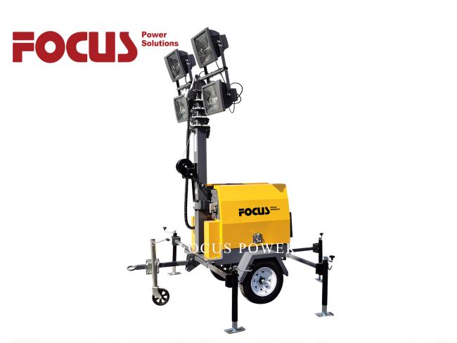 1000W Metal Halide Lamp with 8KW Lighting Tower in operation