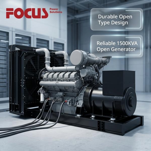 Quality 1500KVA Open Type Diesel Generator Set With Perkins 4012-46TAG2A 12 Cylinder Engine for sale