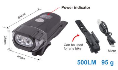 Cina faro del mountain bike di 93x72x13mm, luce del mountain bike di 500m in vendita