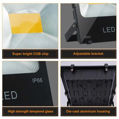 Cina Materiale del corpo della lampada Aluminio Risparmio energetico luce di alluvione esterna 20W/30W/50W/100W/150W/200W in vendita