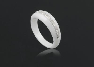 China Handmade Ceramic Ring And 925 Sterling Silver Bar Jewelry Rings For Lady CSR0496 for sale