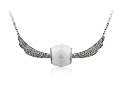 China Ceramic and 925 sterling silver wings necklace for sale