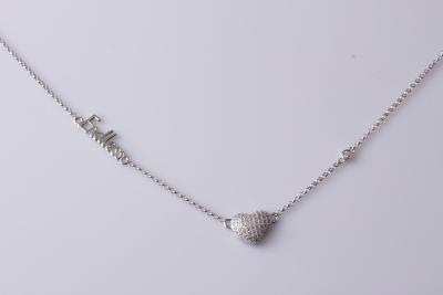 China Long Endless Love 925 Sterling Silver Necklace For Engagement Wedding IN1450 for sale