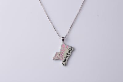 China Personalized Wedding 925 Sterling Silver Necklace with CZ in micro setting 45cm IP1347 for sale