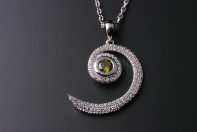 China Silver CZ Wedding Necklace Jewelry for sale