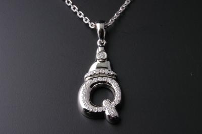 China Custom Jewelry Necklace 925 Silver CZ Stone Pendant With micro setting for women IP1364 for sale