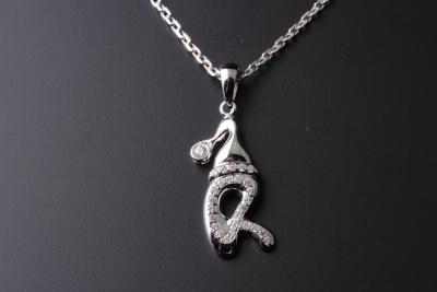 China Girls 925 Silver CZ Pendant , CZ Wedding Silver Necklaces Pendants Jewellery IP1365 for sale
