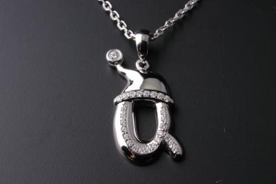China Small Silver micro setting CZ Pendant jewelry 2.40g for ladies OEM & ODM IP1368 for sale