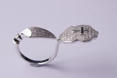 China Custom Spear And Shield 925 Sterling Silver Rings For Women Size # 50 - # 60 IR1436 for sale