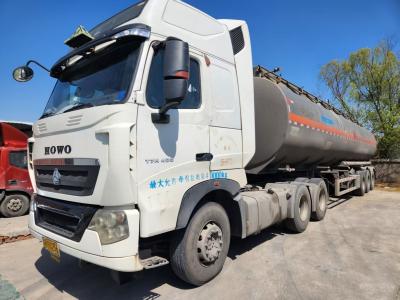 China 400HP 40000L Used HOWO T7H Oil Tanker Tractor WP12.400E201 Euro 5 Emission for sale