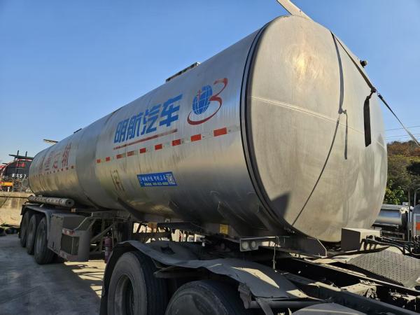40CBM Gebraucht-Tanker-Anhänger Edelstahl-Lebensmittel zweitgebrauchter Tank-Halbanhänger