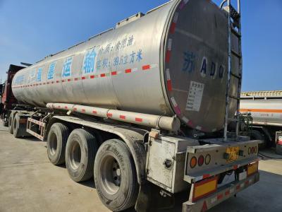 China 40CBM Used Tanker Trailer Stainless Steel Food 2nd Hand Tank Semi Trailer for sale