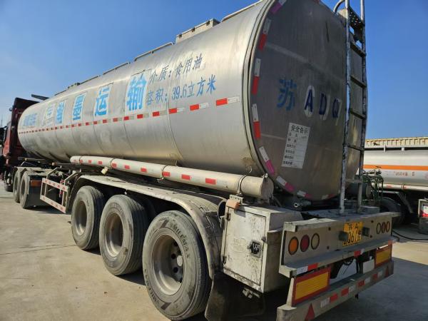 40CBM Gebraucht-Tanker-Anhänger Edelstahl-Lebensmittel zweitgebrauchter Tank-Halbanhänger