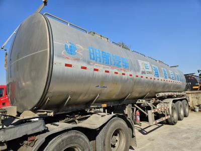 China 40CBM Used Tanker Trailer Stainless Steel Food 2nd Hand Tank Semi Trailer for sale