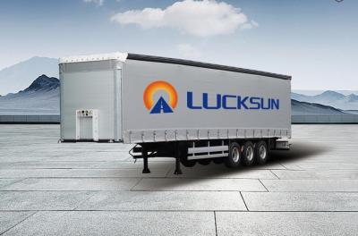China Lucksun Tri-Axle Curtainsider Semi-Trailer 39000 kg GVW for sale