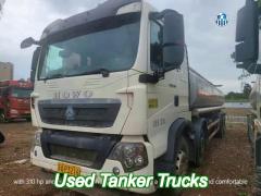 310 pk gebruikte tankwagens Howo T5G 310 olietankwagens 30000L tot 40000L