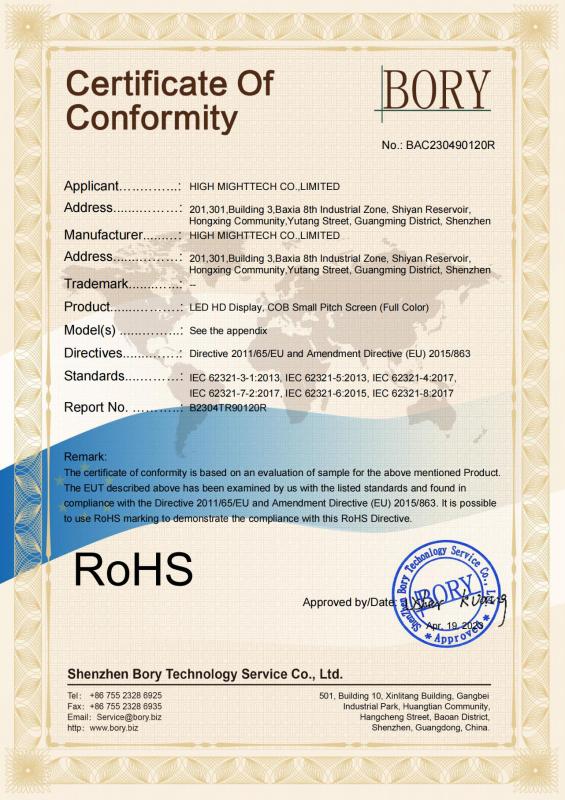 RoHS - High Might Technology Co., Ltd.