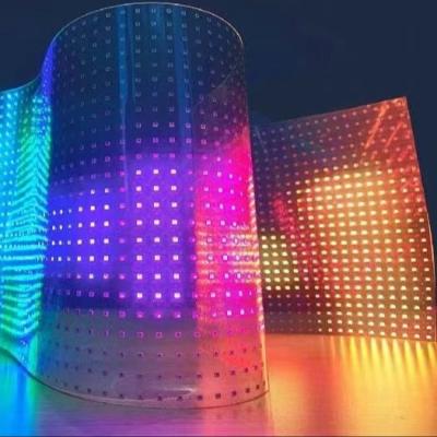 中国 カスタマイズされた明るさ ダイナミックな視覚効果のための透明LED結晶フィルムスクリーン 販売のため