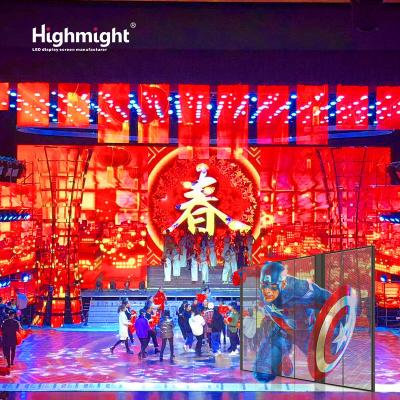 中国 室内用 TRA-B 15-15 透明 LED スクリーン 3D 広告 スクリーン 二重 メンテナンス 方法 販売のため