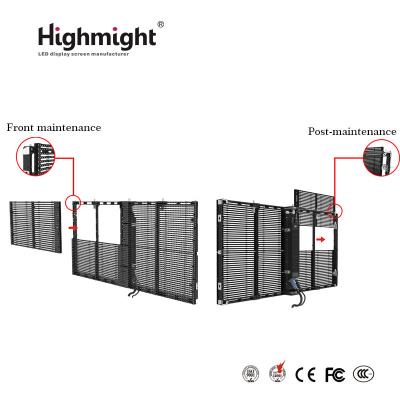 Cina 500 mm*1000 mm TRA-F PH3-7 all'aperto montaggio modulare LED di alta luminosità schermo trasparente in vendita